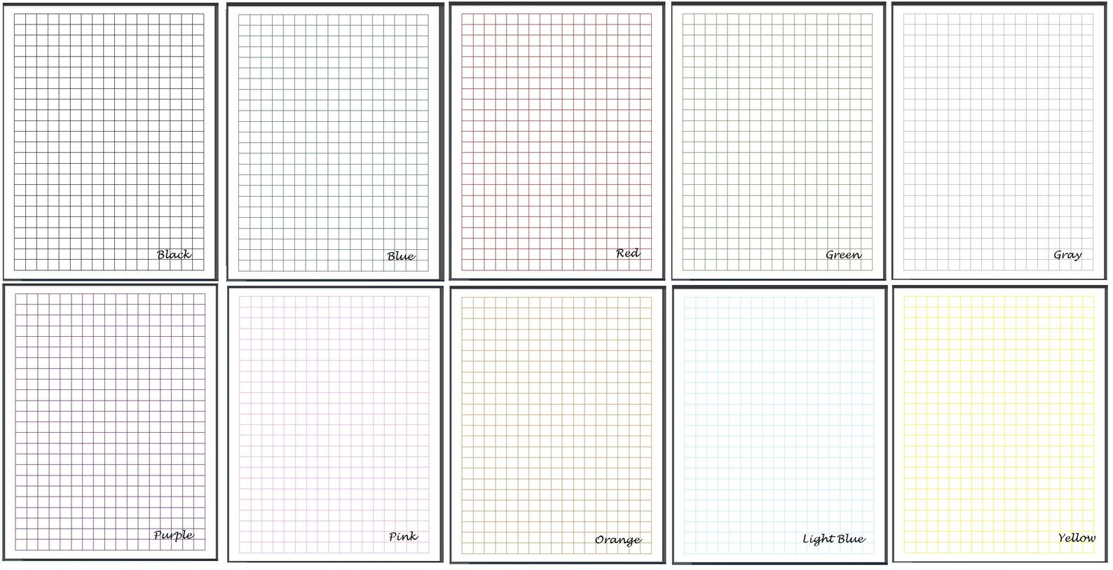 1/2 Inch Graph Paper Printable, Color Graph Pages, Download PDF Files ...