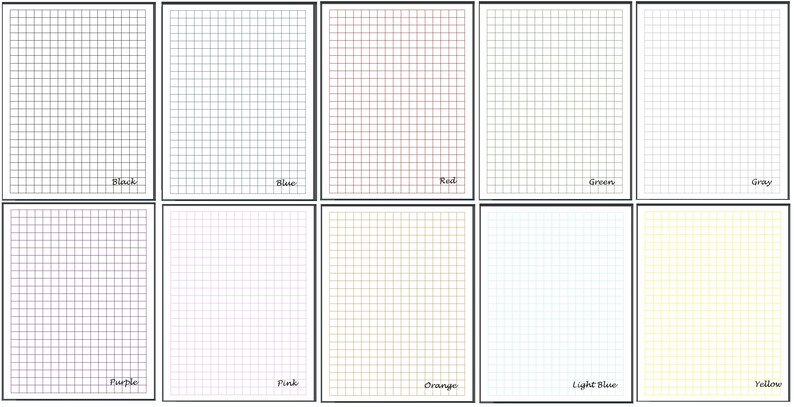 1/2 Inch Graph Paper Printable, Color Graph Pages, Download PDF Files ...