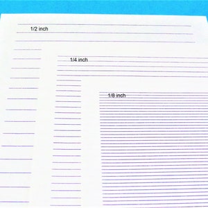 1/8 Inch Lined Paper Printable, Color Lined Pages, Download PDF Files ...