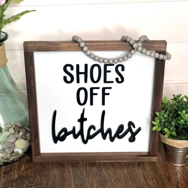 Shoes off Sign Funny - Etsy