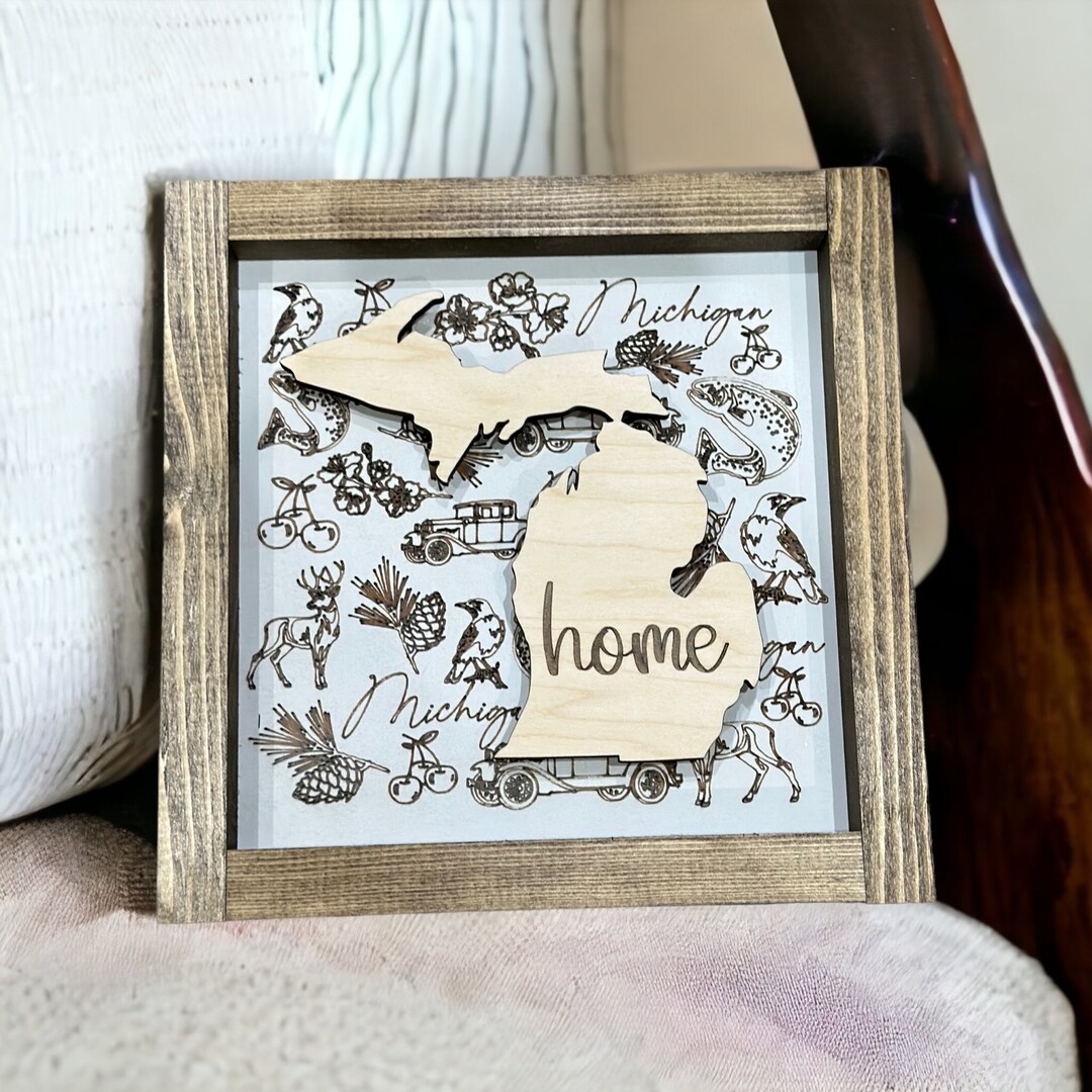 Michigan Sign, Michigan Doodles, Michigan Laser Sign, Home, Great Lakes ...
