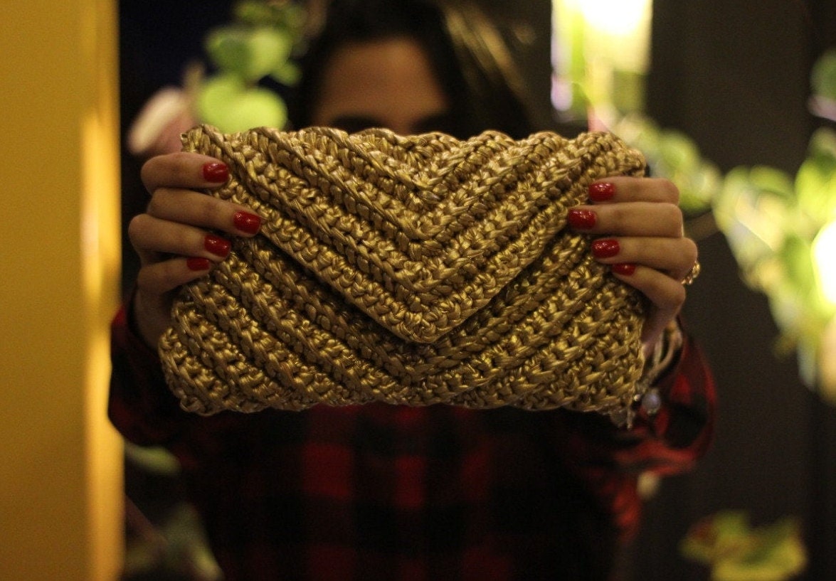 Patrón a Crochet Cartera María, Clutch Tejido a Crochet, Patrón Cartera ...
