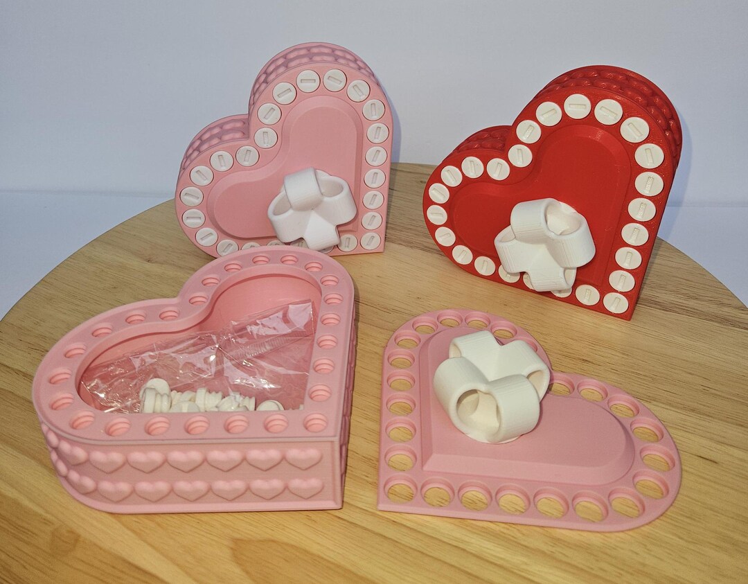 Heart-shaped 3D Printed Gift Card Box - Perfect Valentine's Day ...