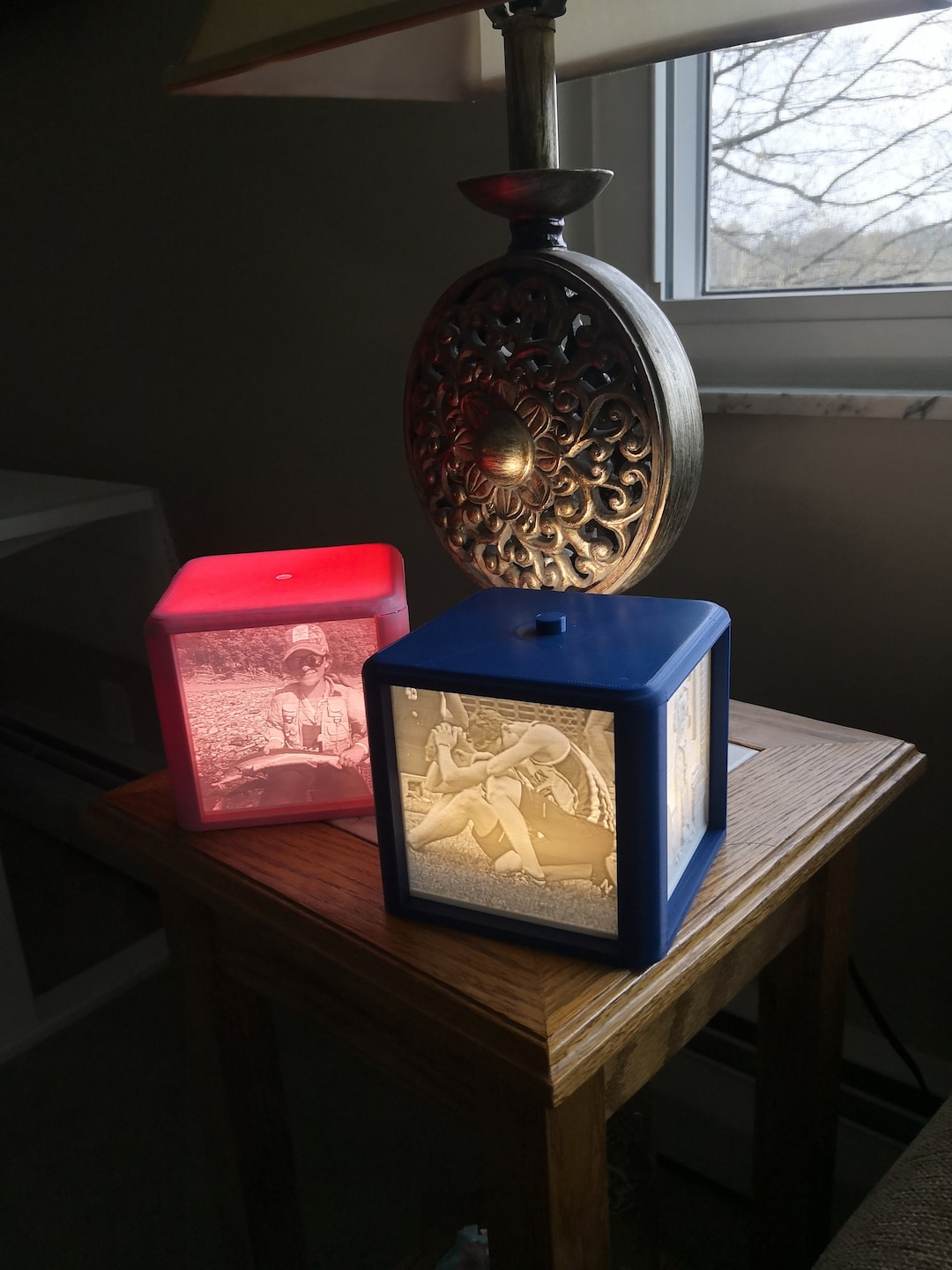 Custom Photo - Lithophane Lamp Box - Etsy