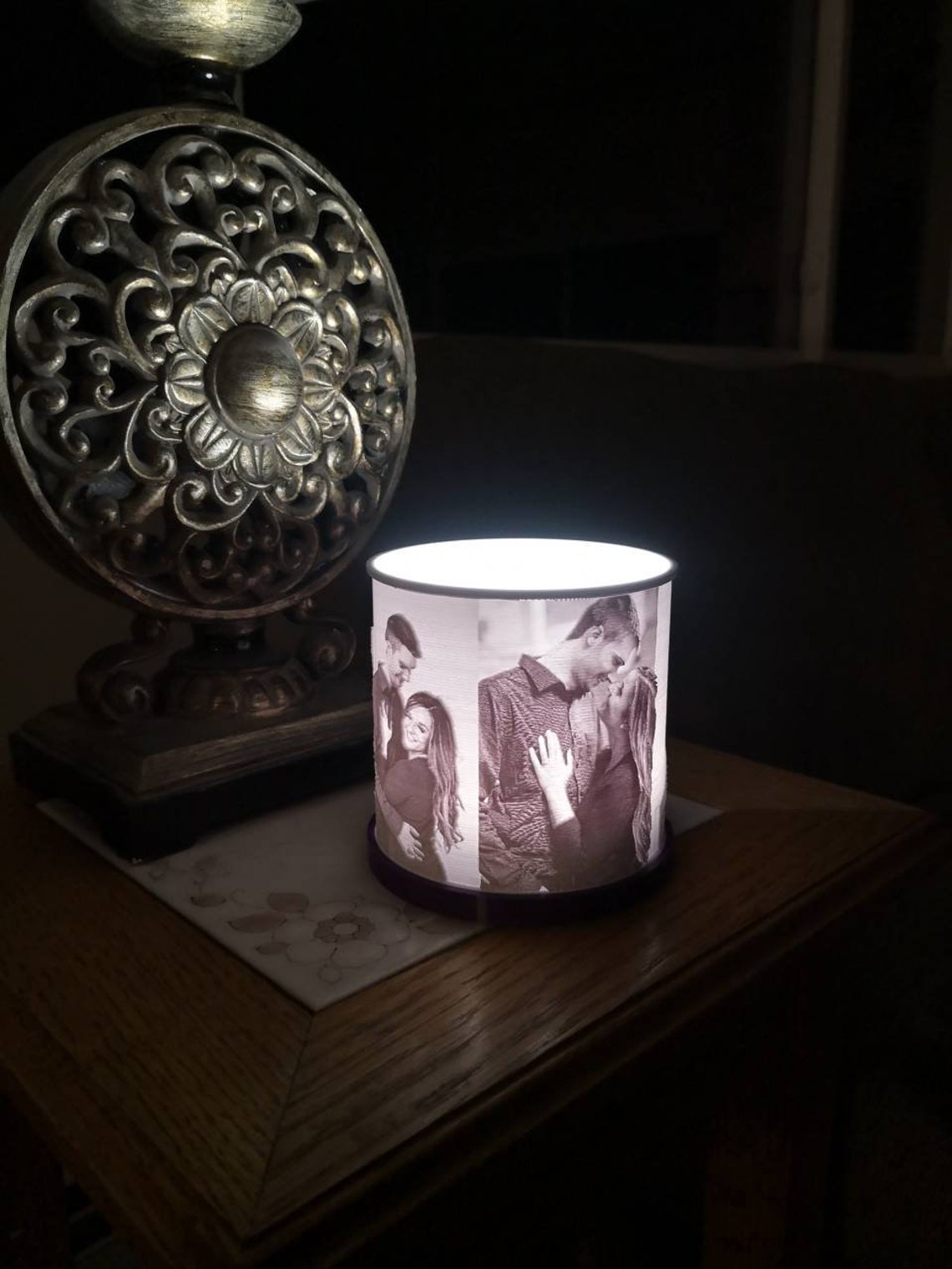 Custom Picture - 3D Printed Lithophane Cylinder With Base - Gift ...