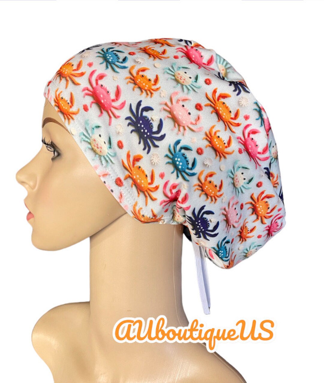 Funny Crabs Mint Scrub Cap: Soft Stretchy Surgical Hat - Etsy