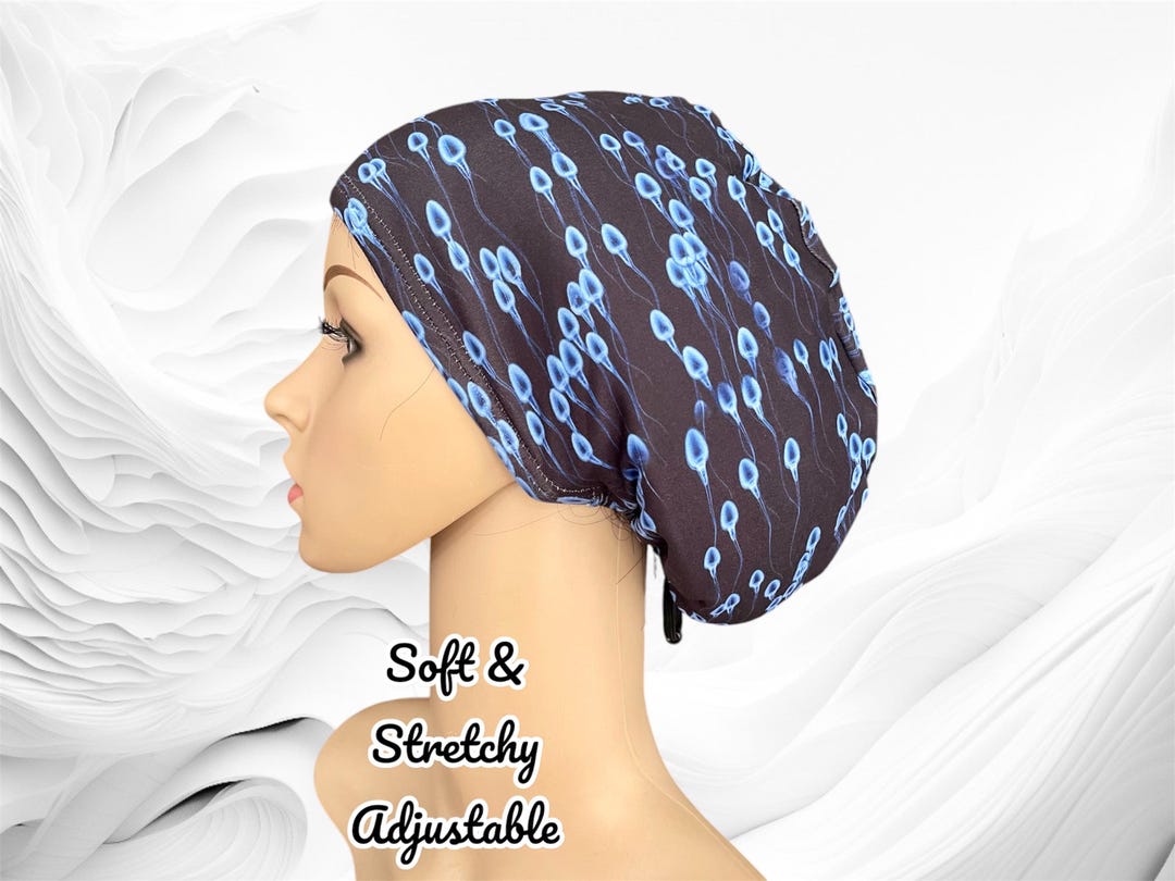 Fertility Blue Scrub Cap/ Soft Stretchy Euro or Unisex Medical Scrub ...