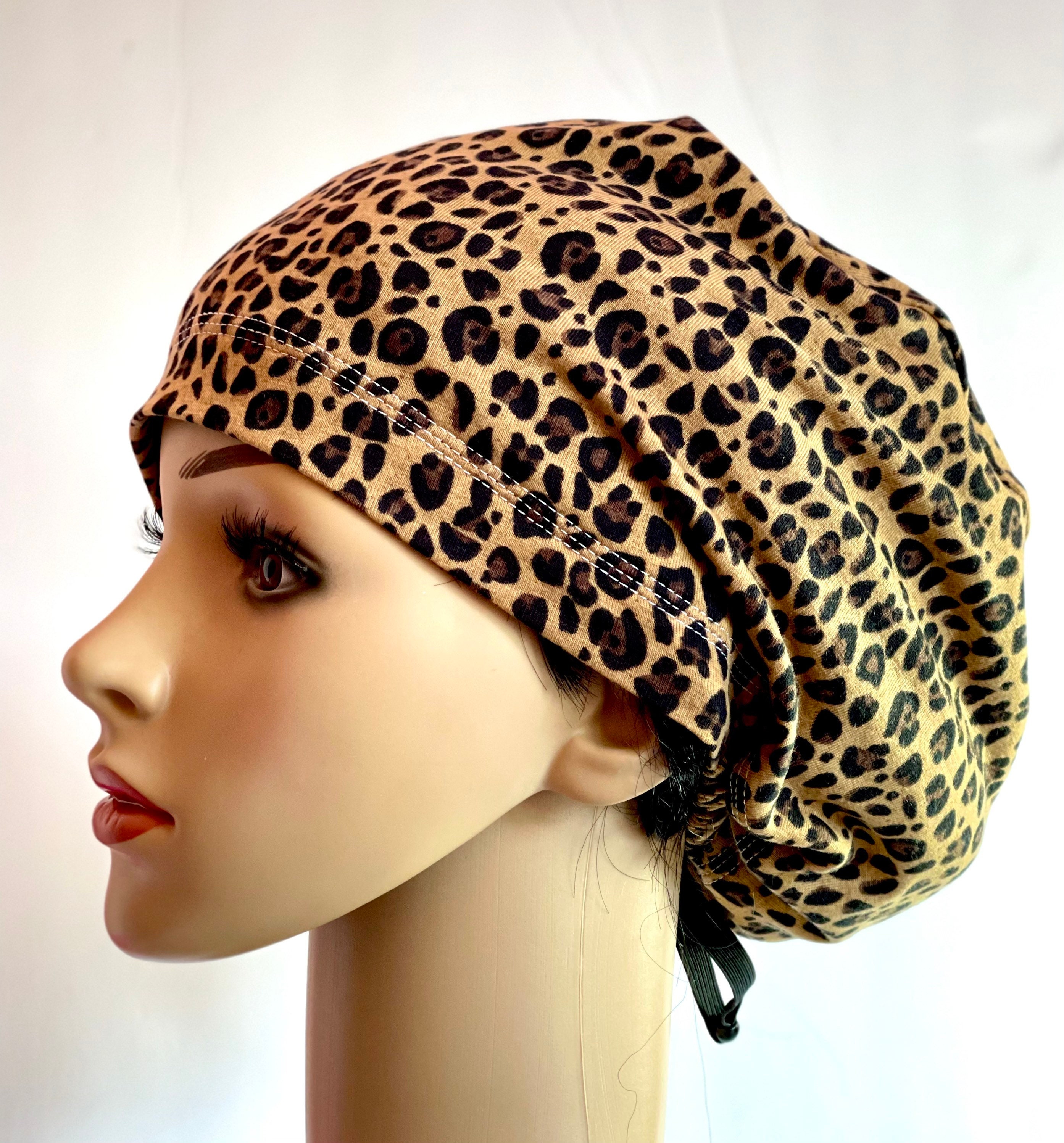 Scrub Cap for women/Leopard surgical cap/Adjustable with | Etsy