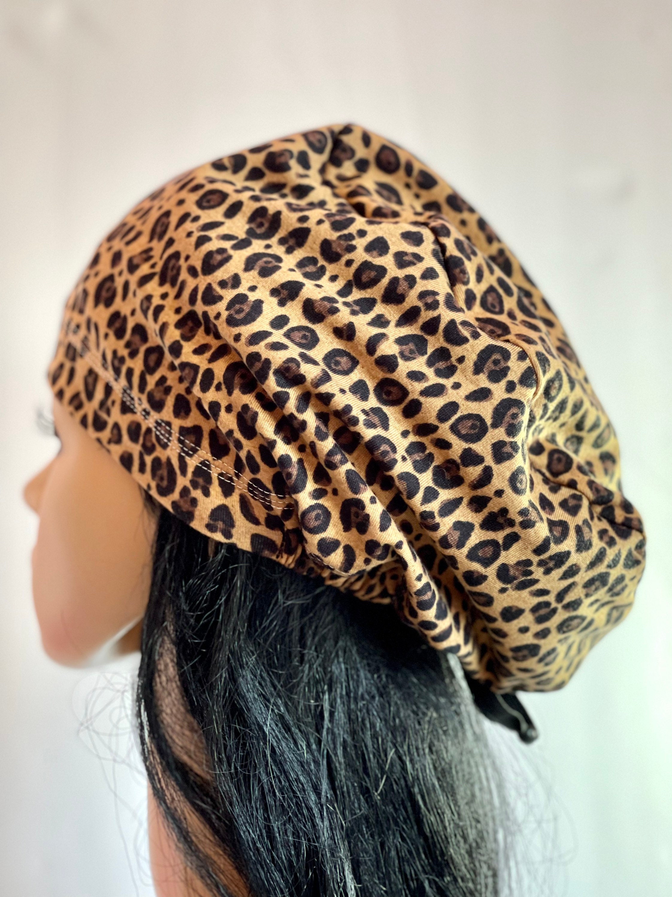 Scrub Cap for women/Leopard surgical cap/Adjustable with | Etsy