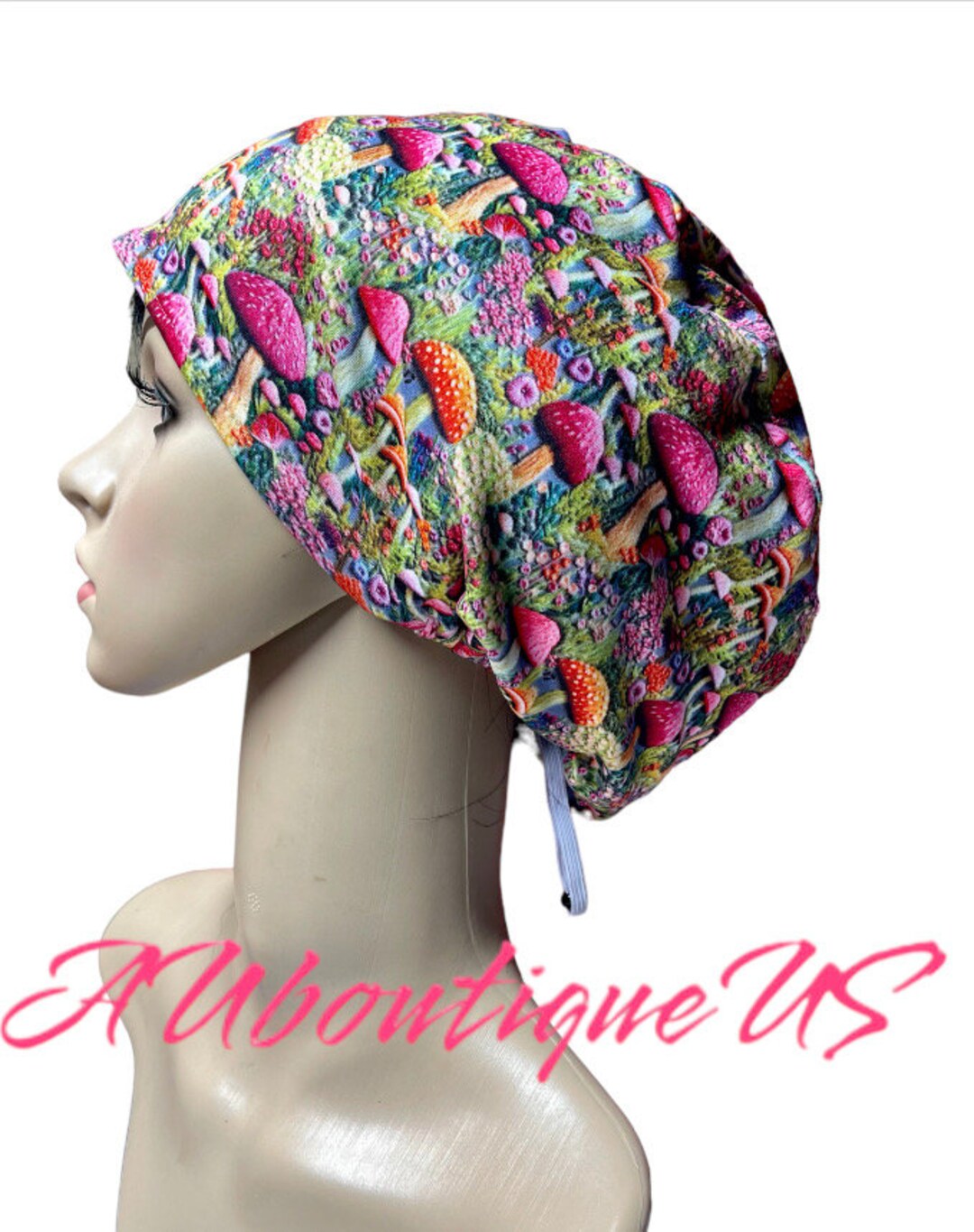 Mushroom Print Surgical Scrub Cap: Unisex Adjustable Nurse Hat - Etsy