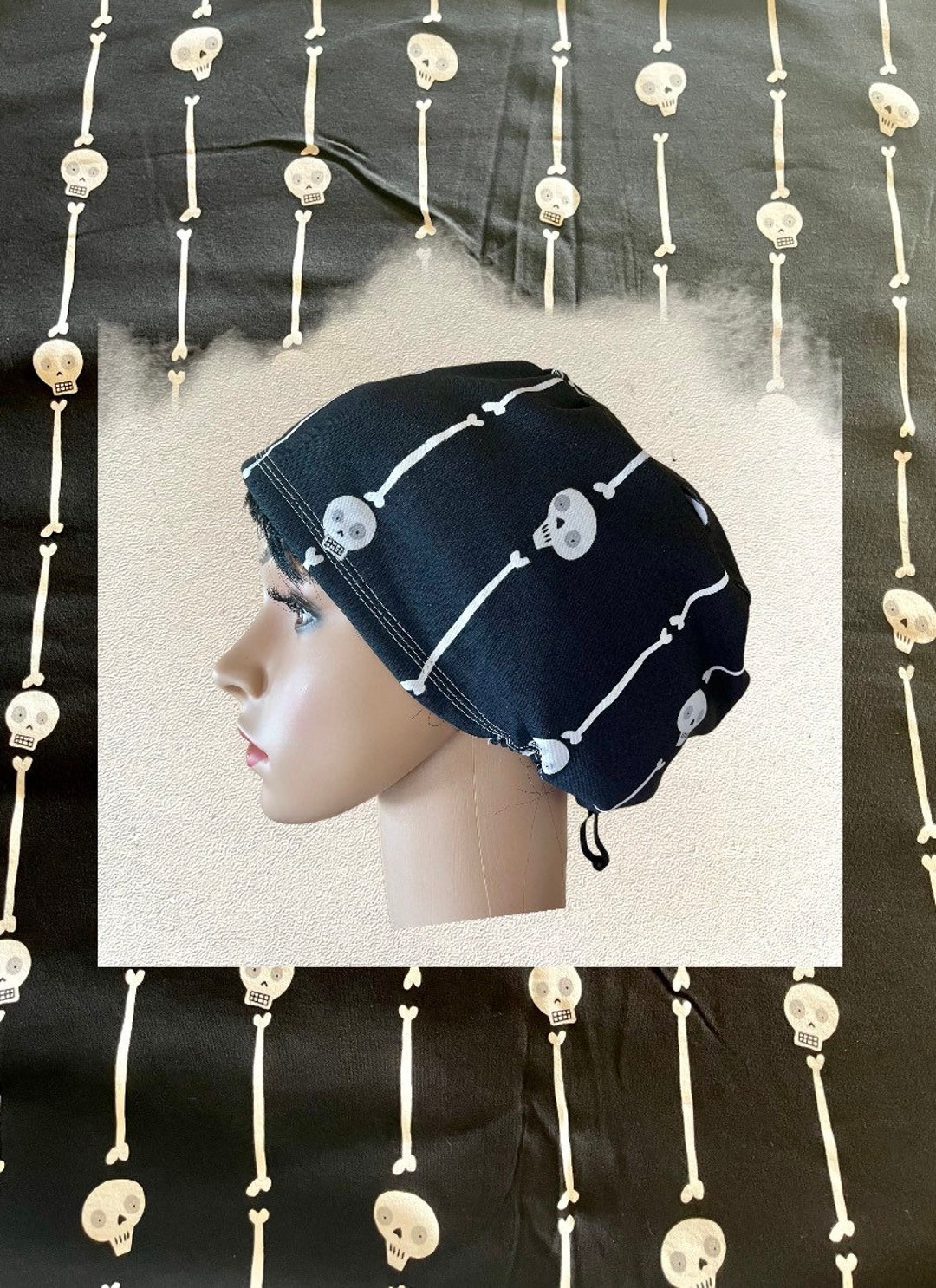 Glow in the Dark Skull Scrub Cap: Halloween Surgical Hat - Etsy