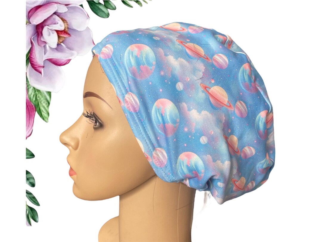 Galaxy, Planets Scrub Cap/sky Blue Soft & Stretchy Surgical Hat - Etsy