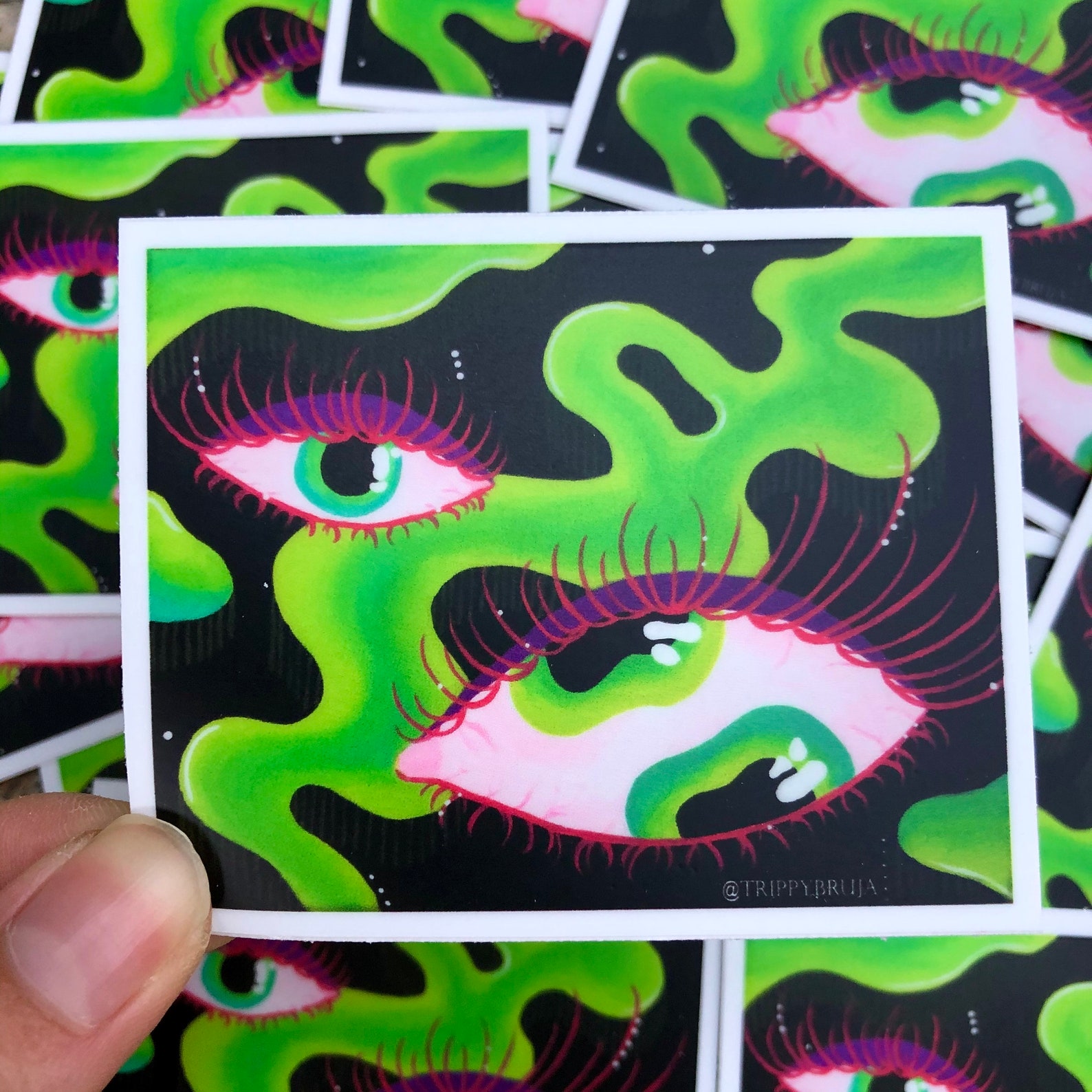 Trippy Eye Sticker - Etsy