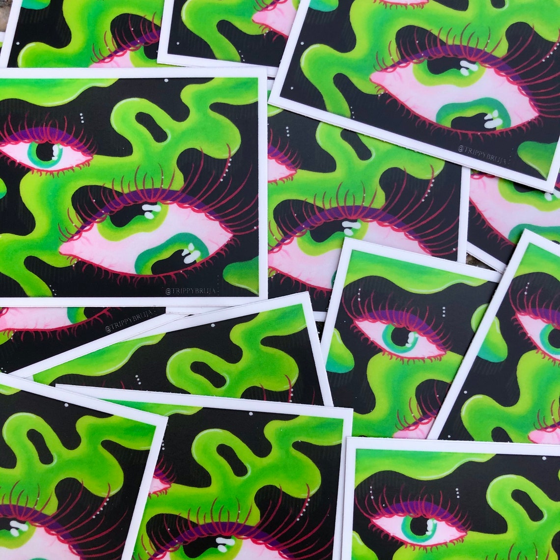 Trippy Eye Sticker | Etsy
