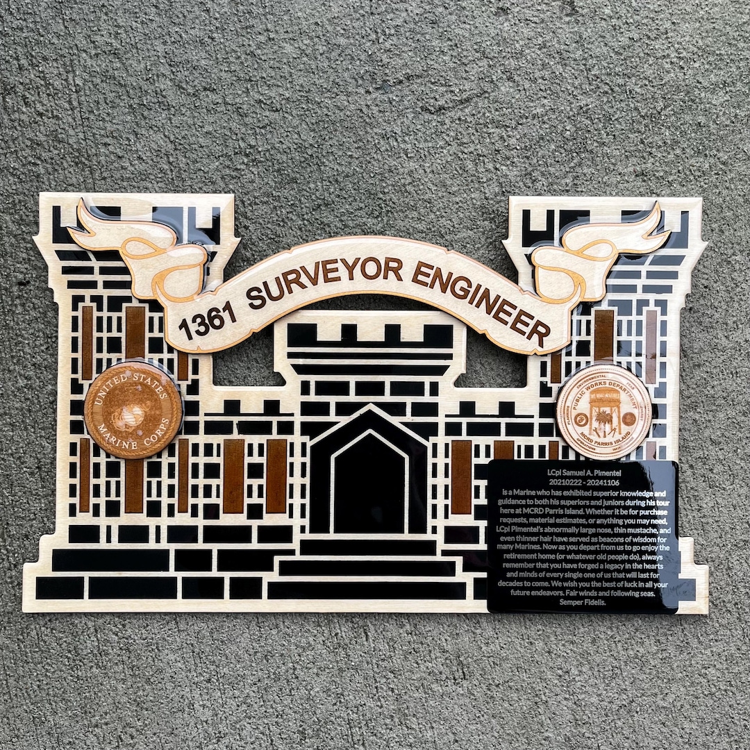 Marine Combat Engineer Wooden Plaque - Engineer Castle - Etsy