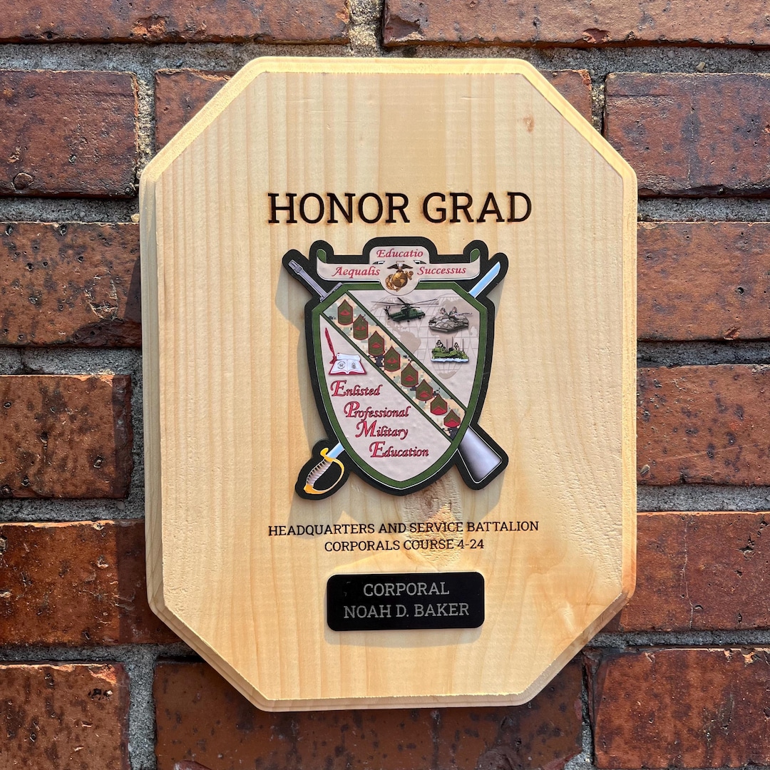 United States Marine Corps Award Plaque, Military Plaque, Military ...