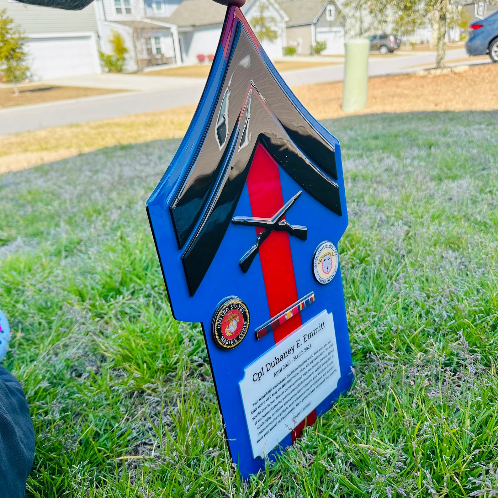 Custom USMC, Marine Corps, Military Plaque, Military USMC Chevron ...