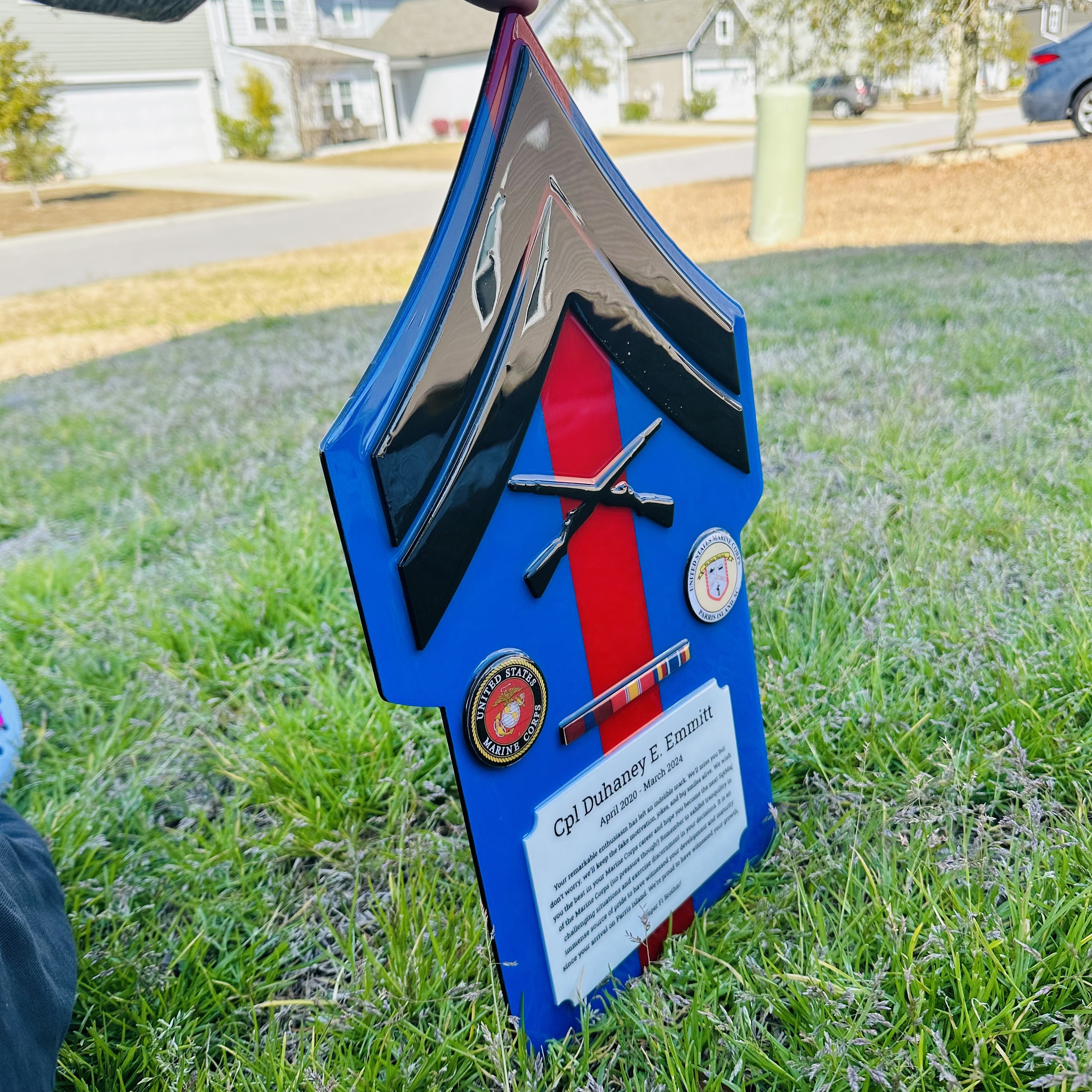 Custom USMC, Marine Corps, Military Plaque, Military USMC Chevron ...