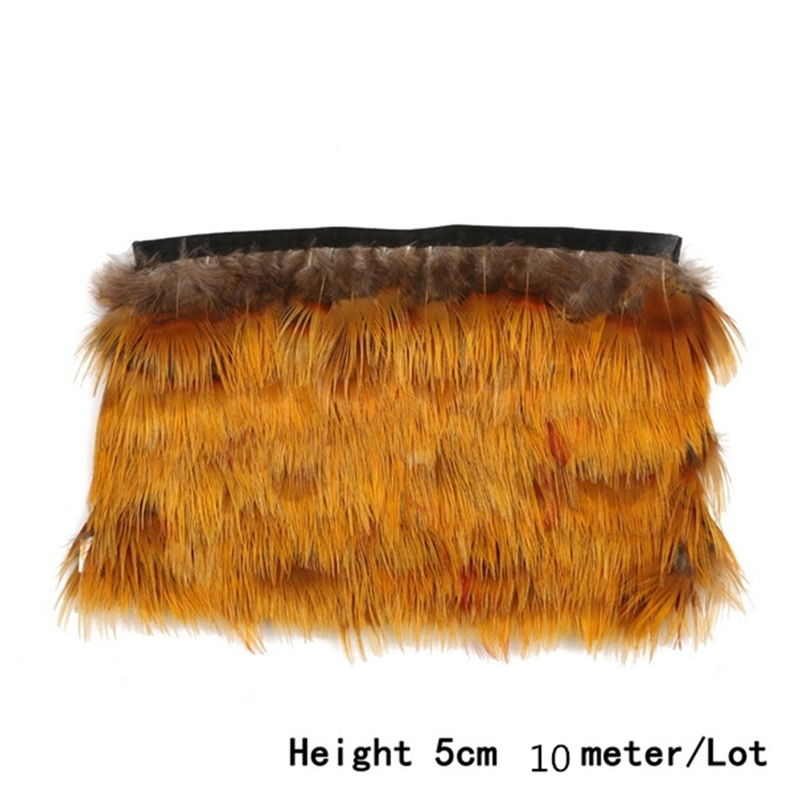 High Quality 10 Meter Natural Rooster Feather Ribbon 3CM-5CM Pheasant ...