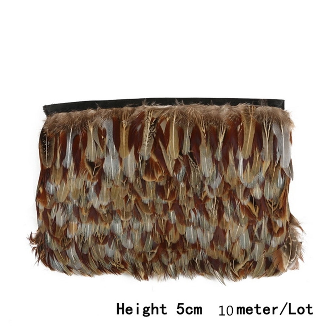 High Quality 10 Meter Natural Rooster Feather Ribbon 3CM-5CM Pheasant ...