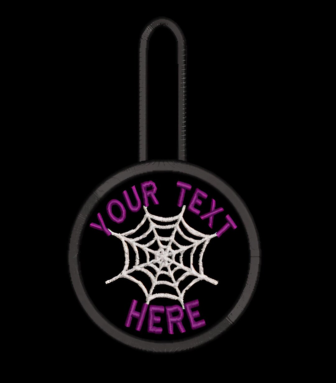 Custom Text Spider Web Patch Tab - Etsy