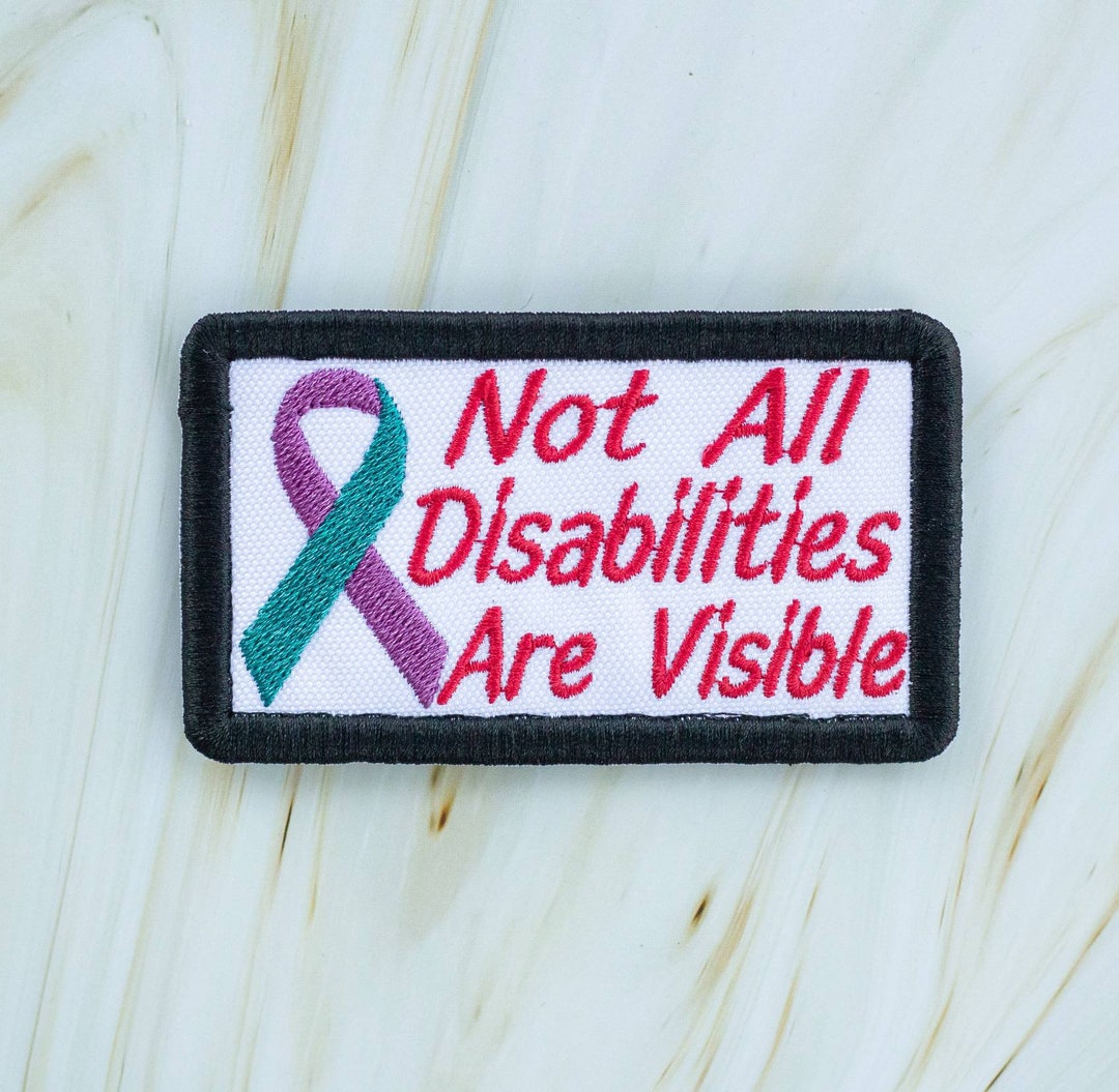 Awareness Ribbon Not All Disabilities Are Visible Patch - Etsy
