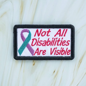 Awareness Ribbon Not All Disabilities Are Visible Patch - Etsy