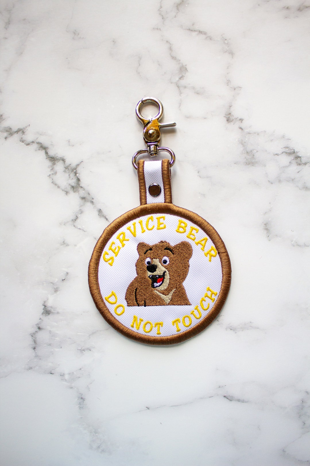 Cute Working Bear Do Not Touch Patch Tab - Etsy