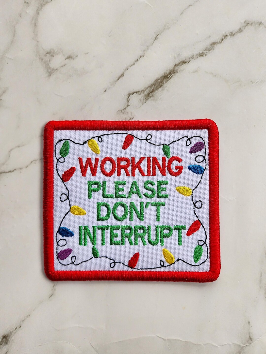 Working Please Don't Interrupt Patch - Etsy