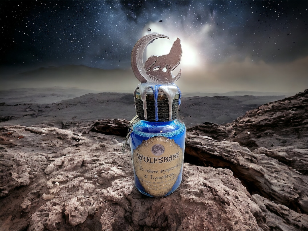Wolfsbane Potion Werewolf Tincture Apothecary Cosplay Prop Glass Potion ...