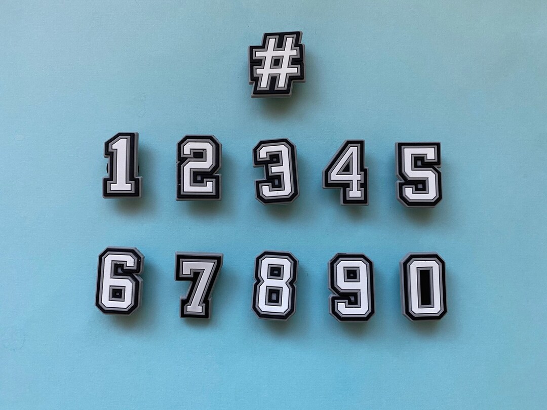 Numbers PVC Shoe Charms for Your Crocs / Silicone Bracelet / Party ...