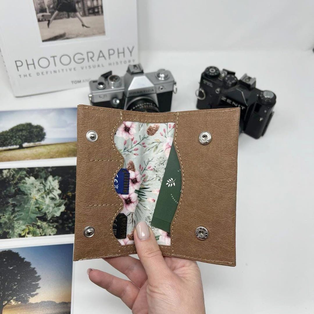Personalized Vegan Leather SD/CF Card Holder - Etsy