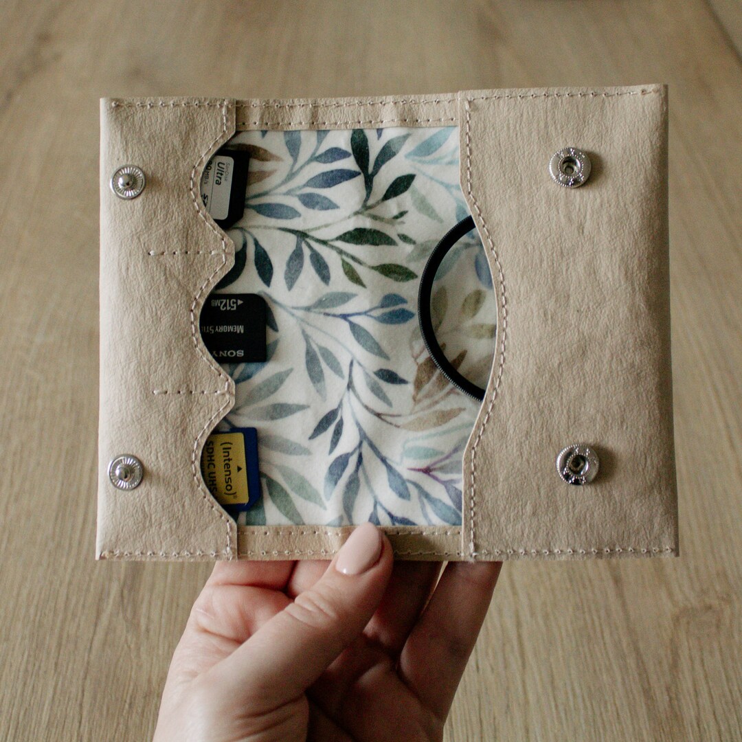 Personalized Vegan Leather Memory Card Holder: SD & CF Card Case - Etsy