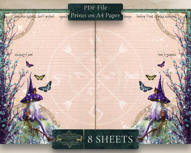 DIY Enchanted Fairy Forest Printable Diary Kit, Commercial Use Junk ...