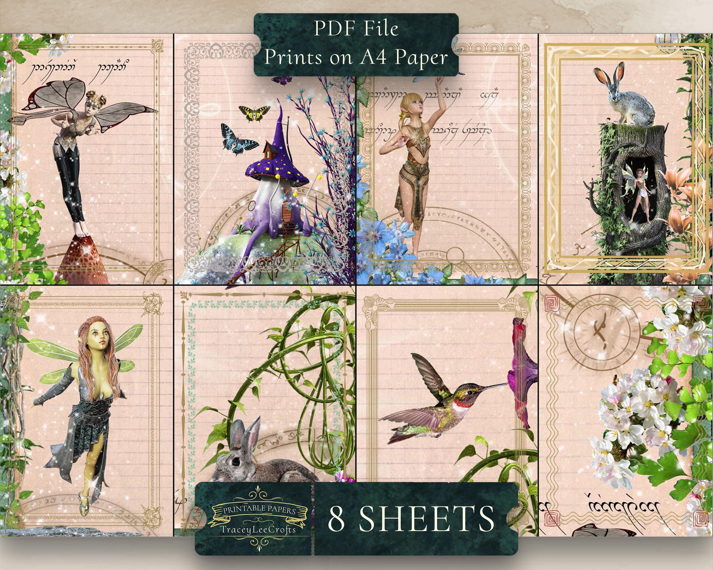 DIY Enchanted Fairy Forest Printable Diary Kit Commercial Use - Etsy