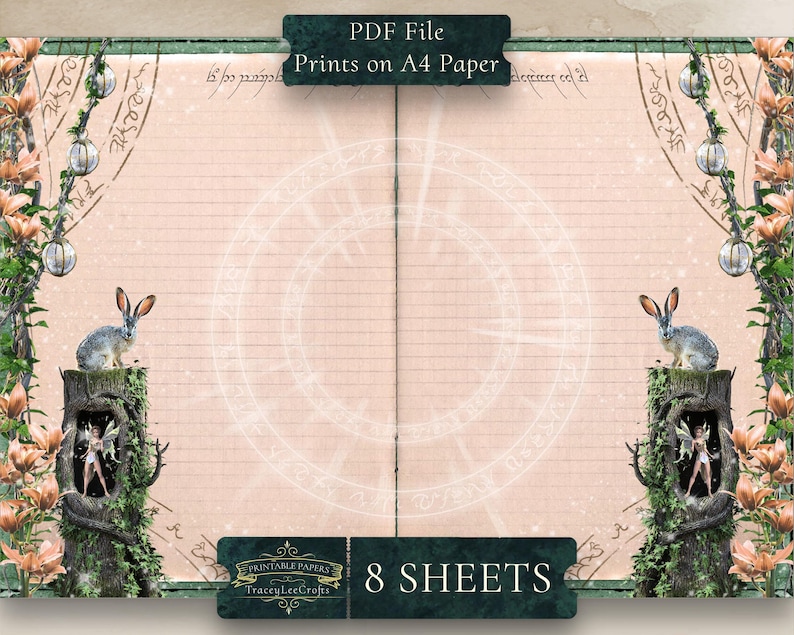 DIY Enchanted Fairy Forest Printable Diary Kit, Commercial Use Junk ...