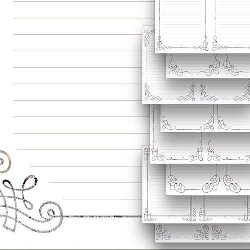 Lined Printable Journal Paper - Etsy