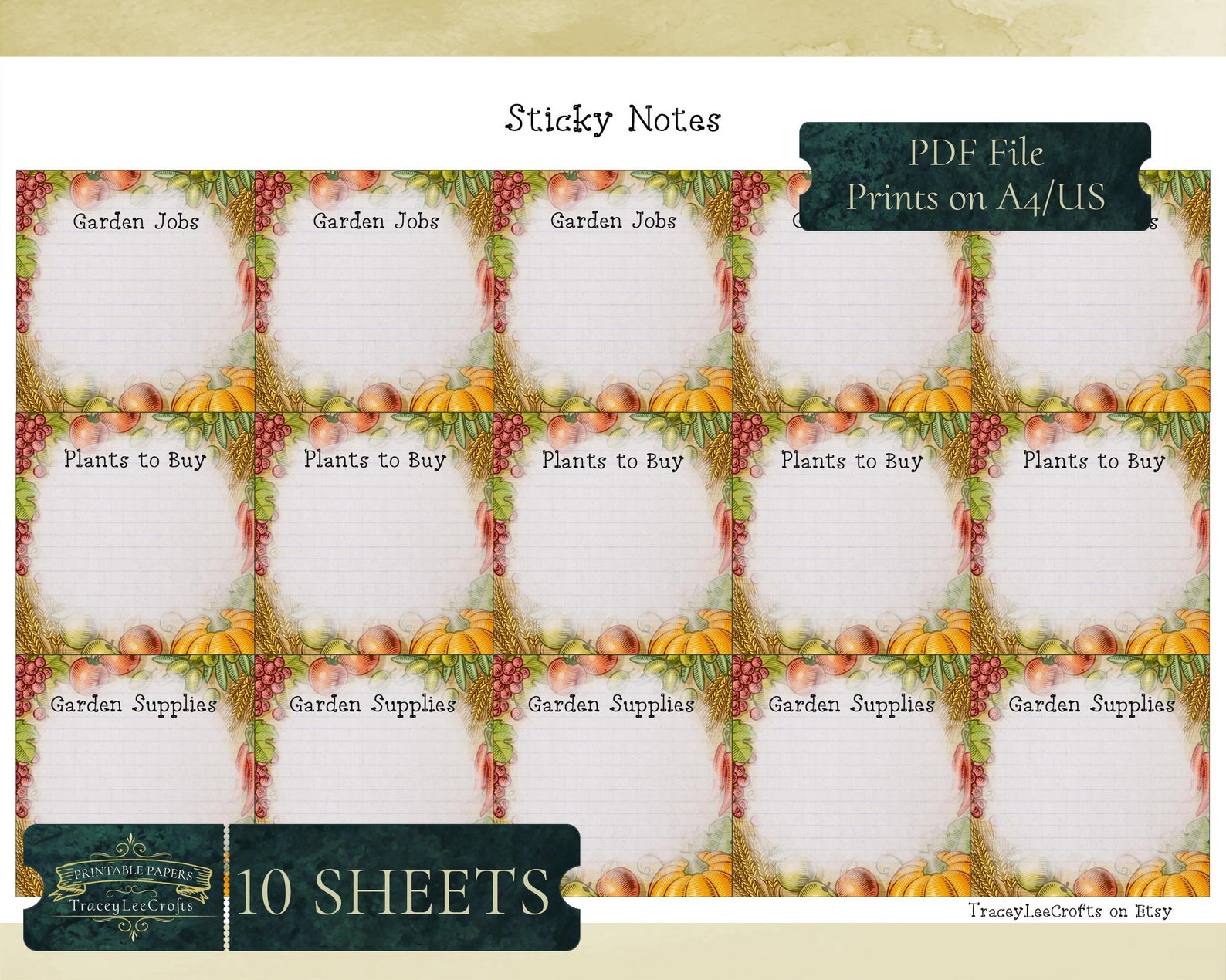 DIY Vegetable Garden Diary Printable, Junk Journal Kit, Veggie Digital ...