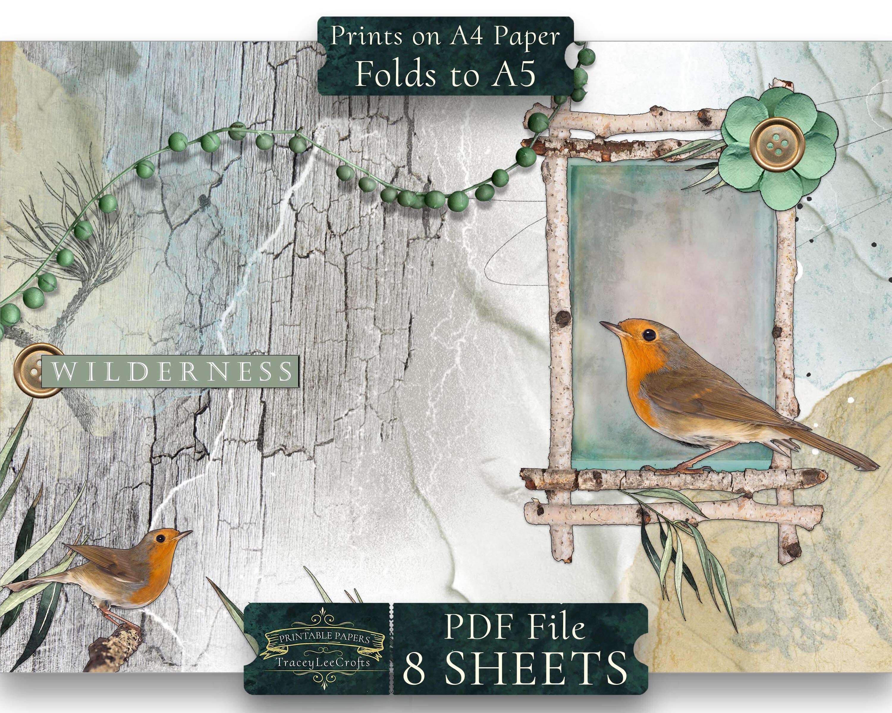 Woodland 2 Journal Kit Printable Forest Animals Diary Pages | Etsy