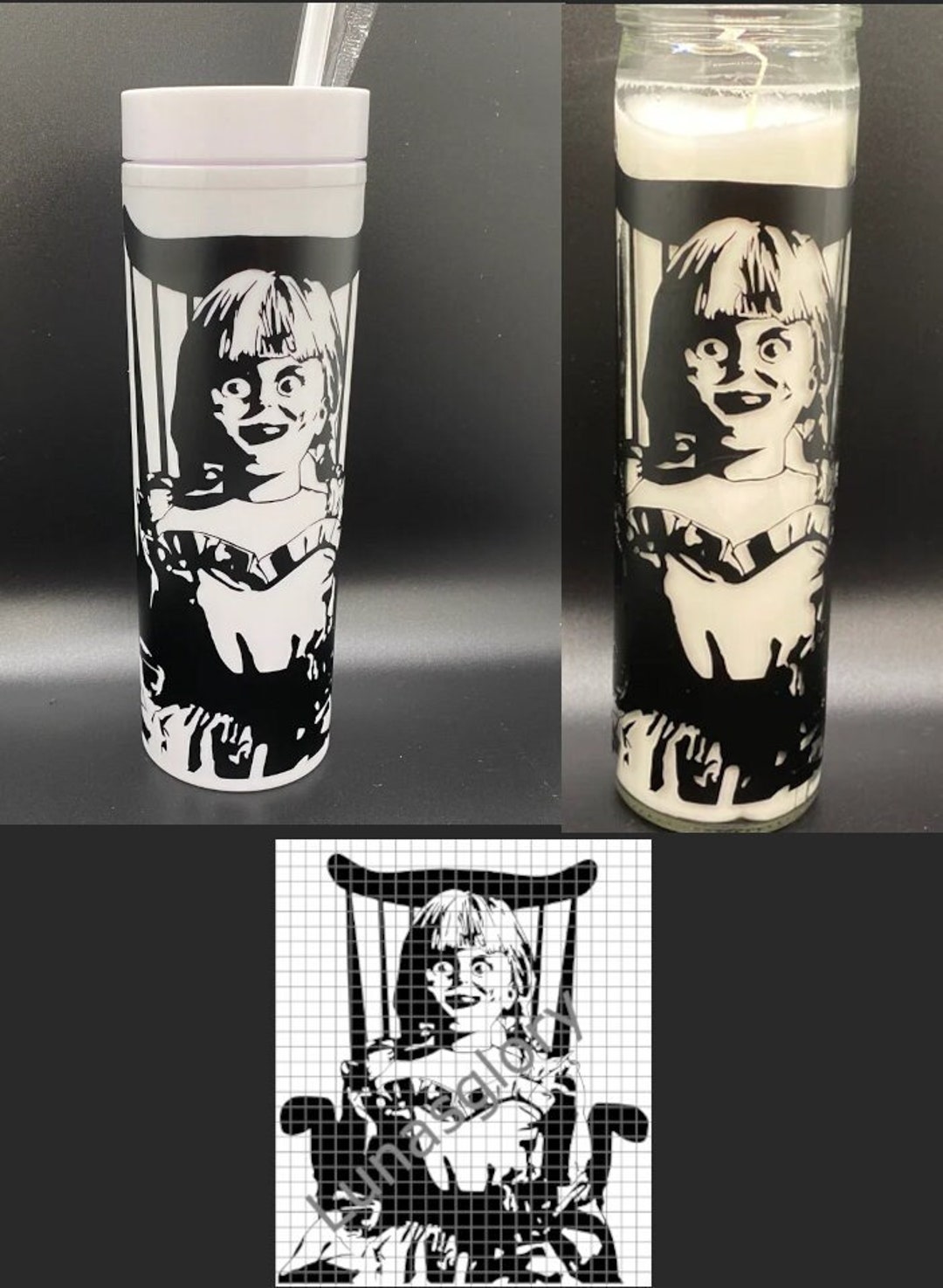 Conjuring Annabelle SVG File Digital Download for Pillar Candles or ...