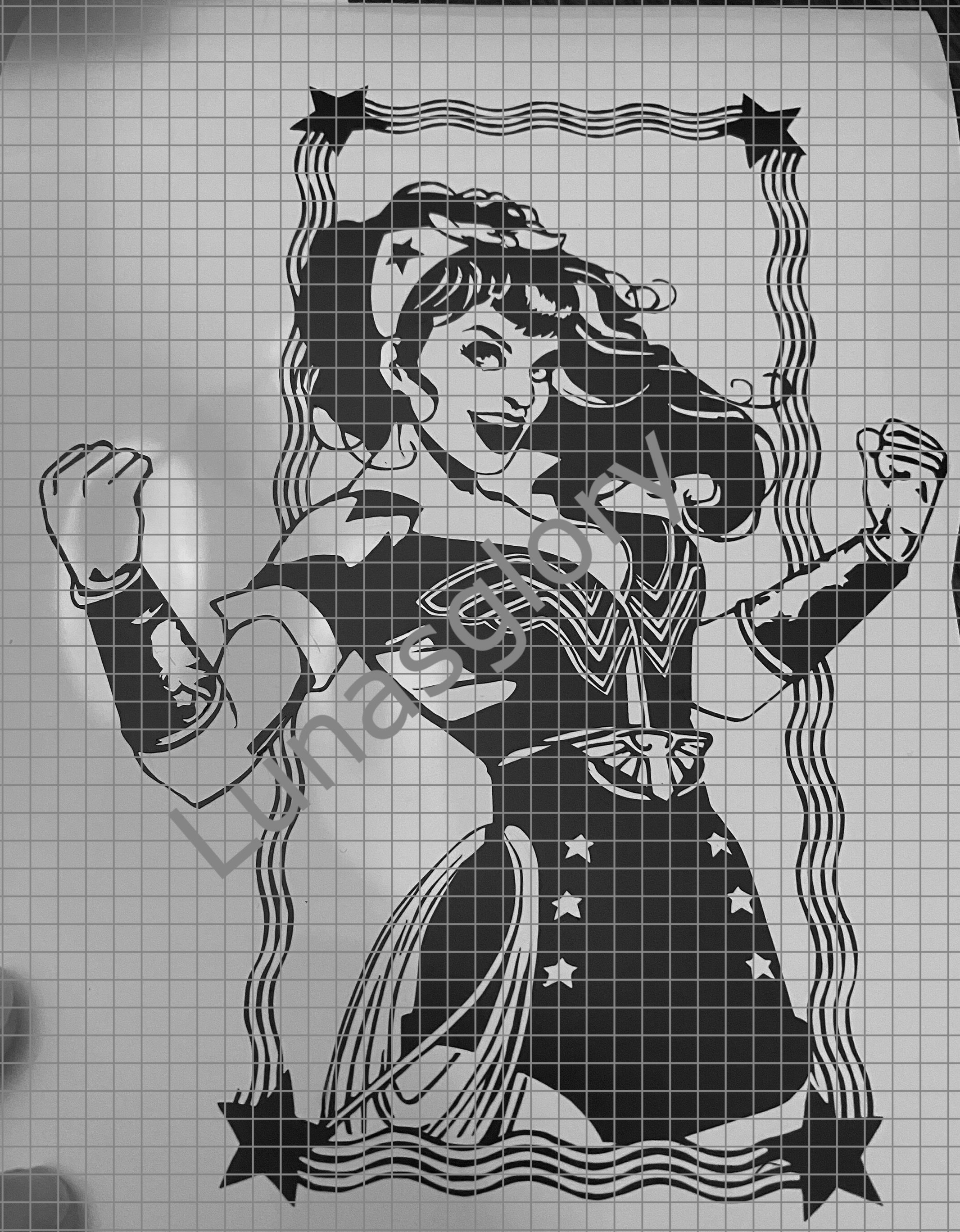 DC Bombshells Wonder Woman SVG File Digital Download for Pillar Candles ...