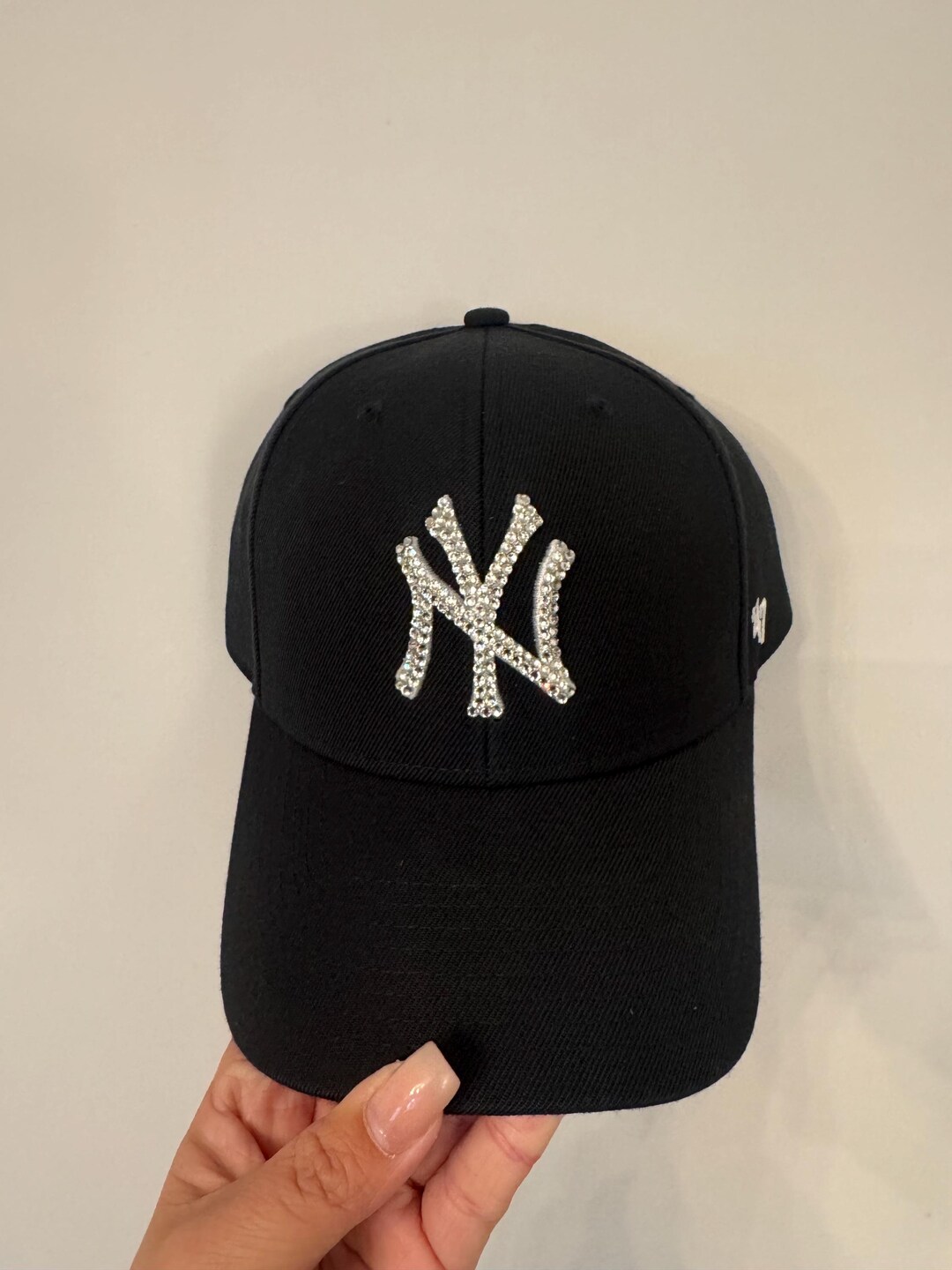 Rhinestone New York Yankee Hat - Etsy