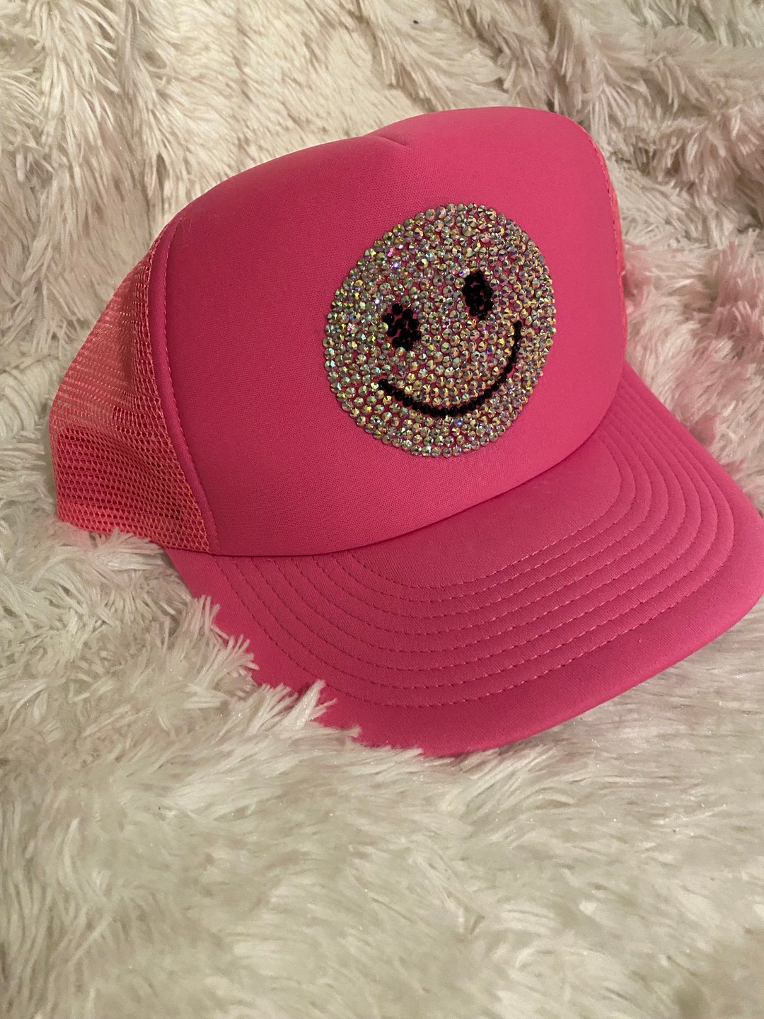 Rhinestone Smiley Face Hat - Etsy