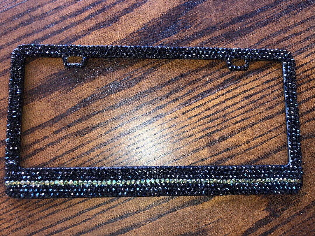 Thin Green Line License Plate Frame - Etsy