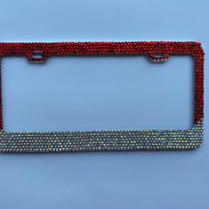 Red Rhinestone License Plate Frame - Etsy