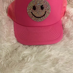 Rhinestone Smiley Face Hat - Etsy