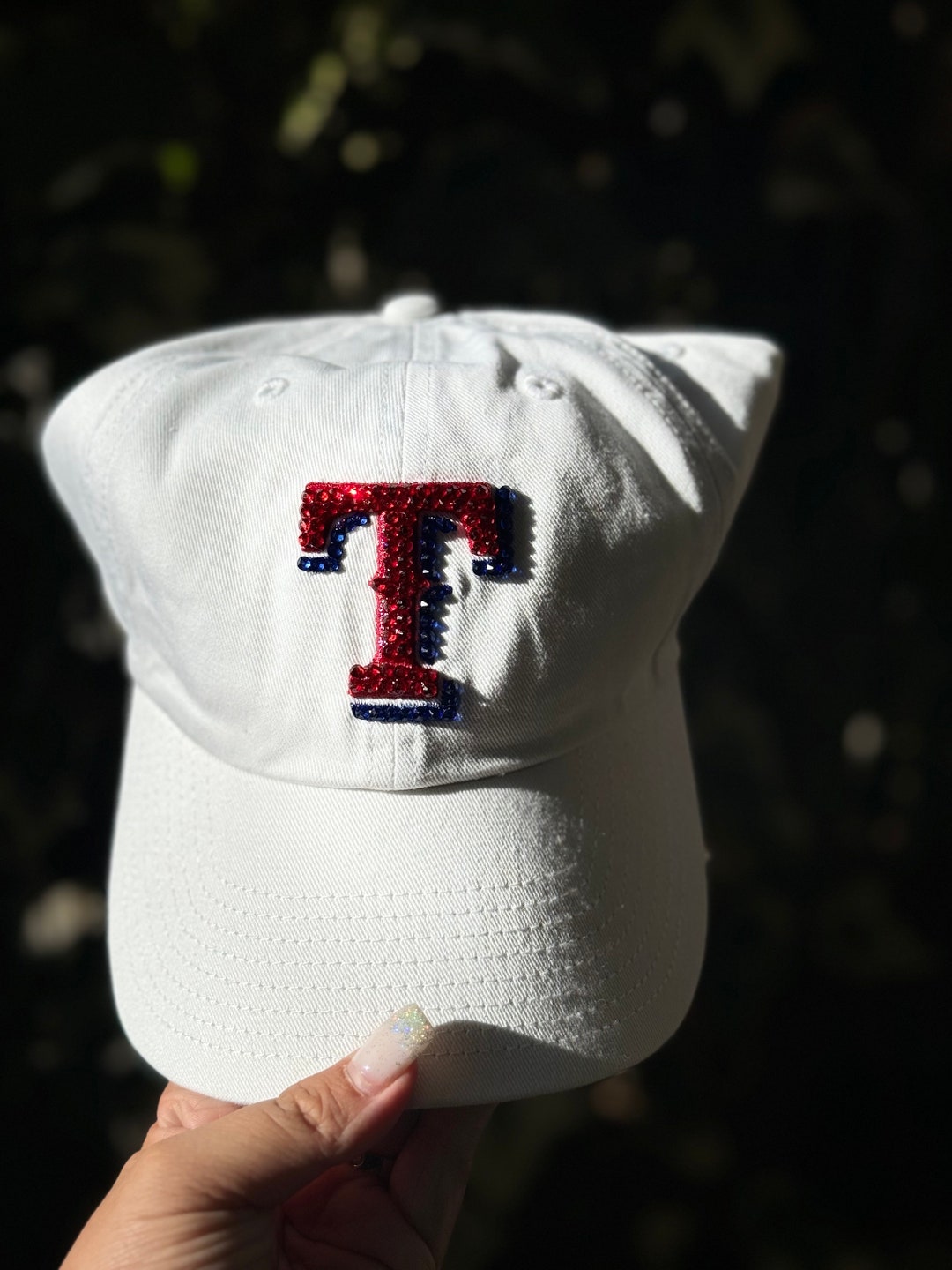 White Texas Rangers Hat - Etsy