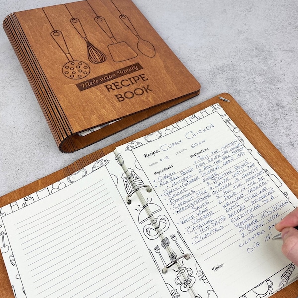 Custom Recipe Book - Etsy