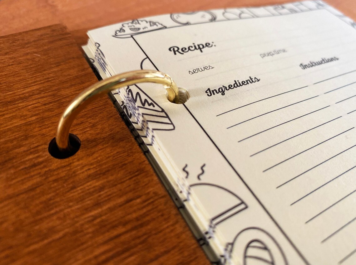 Recipe binder book Personalized cookbook journal | Etsy