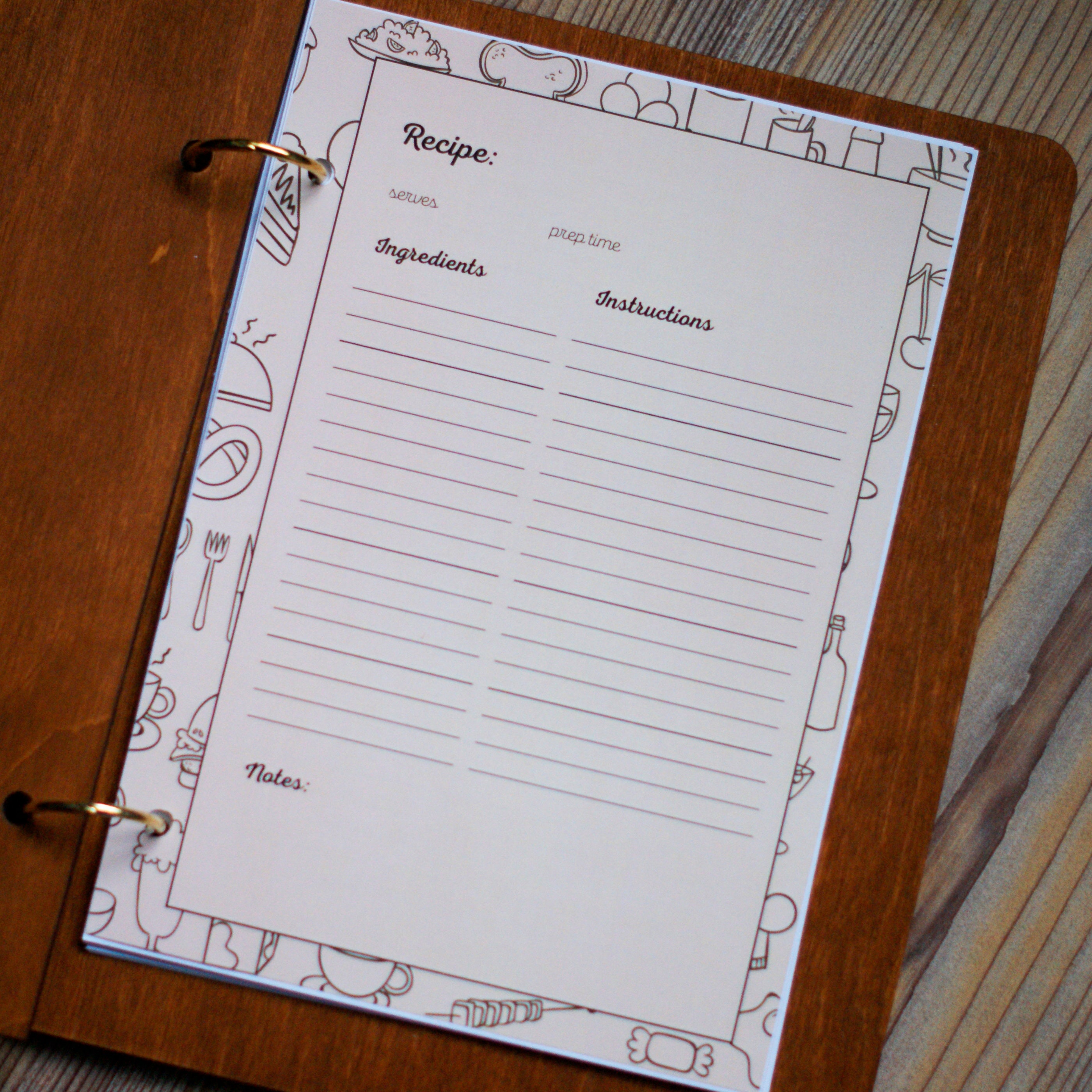 Recipe Binder Book Personalized Cookbook Journal - Etsy